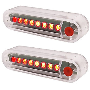 Aolyty Solar Warning Lights, Waterproof Solar Powered LED Flashing Light Solar Strobe Light 2 Pack for Trucks Vehicles Cars Motorcycles Safety Night Driving (Multi-Color Light)