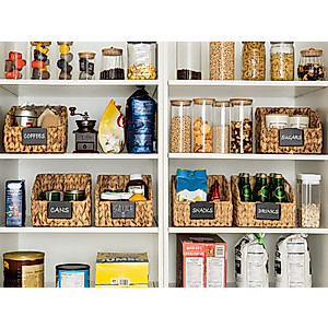 StorageWorks Wicker Storage Basket, Pantry Baskets for Organizing, Wicker Baskets with Built-in Handles