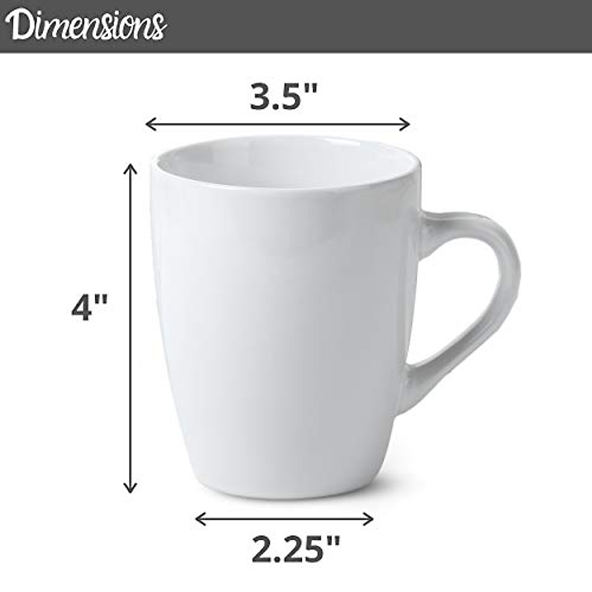 BTaT- White Coffee Mugs, Set of 4, 12oz, Coffee Mug Set, Christmas Coffee Mugs, Hot Chocolate Mugs, Ceramic Mugs, Large Mugs for Coffee, Set of Mugs, Hot Cocoa Mugs, Mug Sets, Mother's Day Gift