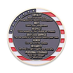 Army Core Values Challenge Coin - United States Army Challenge Coin - Amazing US Army Military Coin - Designed by Military Veterans!