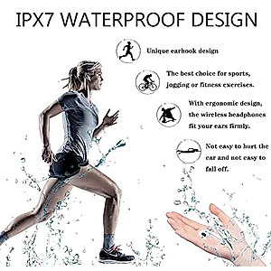 Wireless Earbuds, Bluetooth Earbuds Touch Control Stereo Sound Bluetooth Headphones with Mic, 35H Playtime IPX7 Waterproof Wireless Ear Buds with Type C Charging Case for airpod iPhone Android iOS