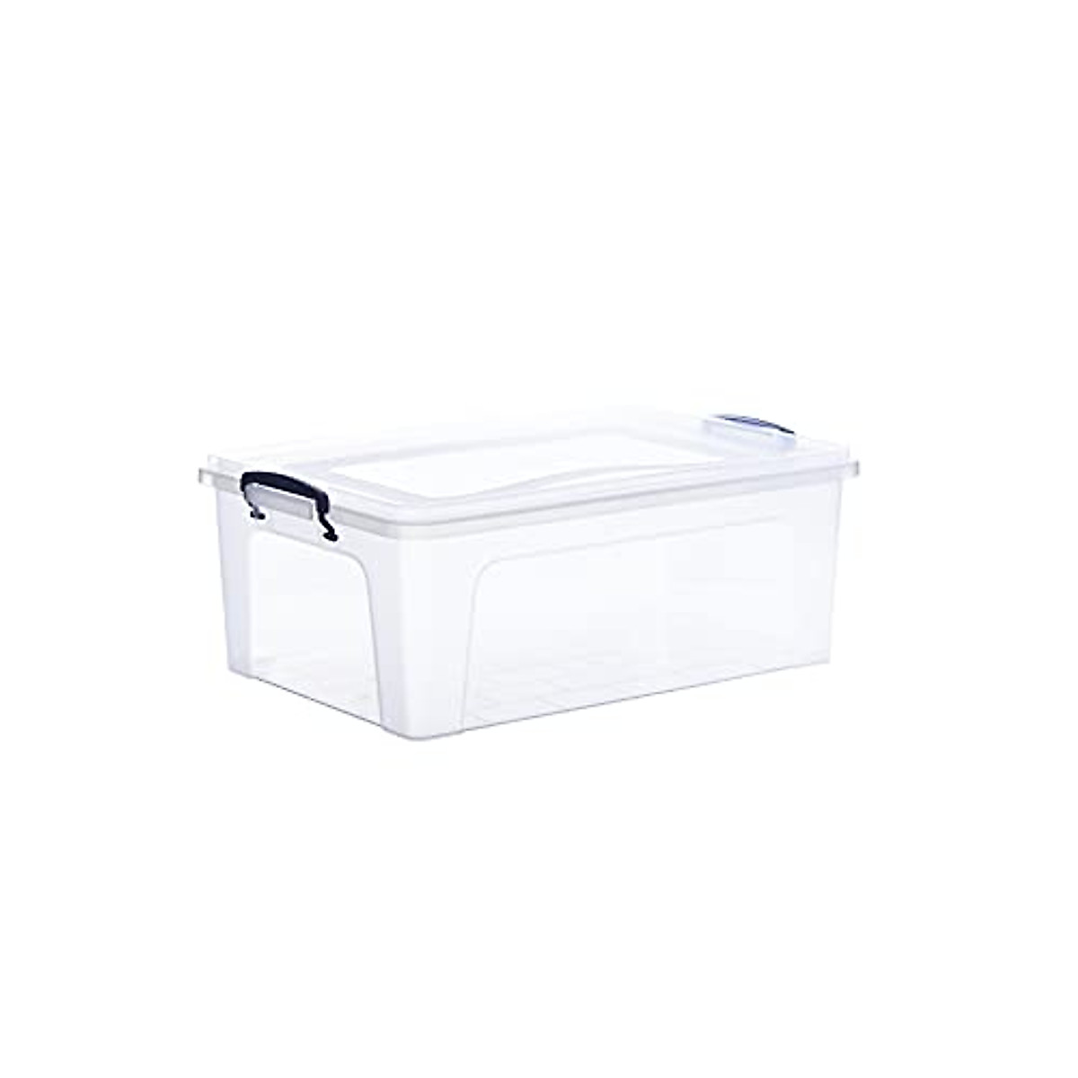 Superio 22 Qt Clear Plastic Storage Bins with Lids and Latches, Organizing Containers, Stackable Plastic Tote for Household, Garage, School, and Office, 2 Pack