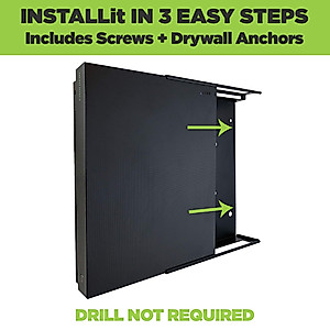 HIDEit Mounts X1X Pro Bundle, Wall Mount for Xbox One X and Controller, Steel Wall Mount for Xbox One X and One Rubber Dipped Controller Mount