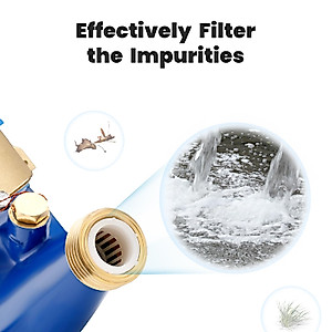 Watflow 3/4"NPT and 1/2" NPT Couplings Water Meter, Measuring in Cubic Meter, Cold Water Meter for Garden or Home.