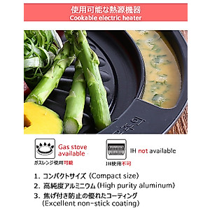 KAZARIKO Korean BBQ Egg Grill Pan Indoor & Outdoor Perfect for Pork Belly Nonstick Cast Aluminum Plate 11.8" Size