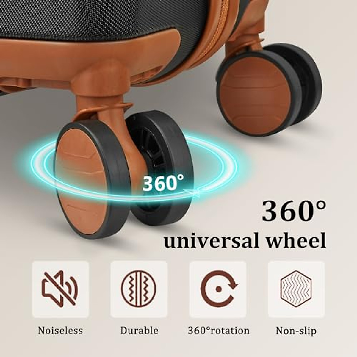 imiomo Carry on Luggage, 20 IN Carry-on Suitcase with Spinner Wheels, Hardside 3PCS Set Lightweight Rolling Travel Luggage with TSA Lock(20"/Black)