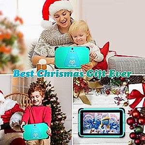 weelikeit Kids Tablet 7 inch Android 11, Learning Tablet for Children, 2GB + 32GB Toddler Tablets with YouTube, Netflix, WiFi 6, Bluetooth 5.0, Dual Camera, Shockproof Case, Stand, Stylus(Green)
