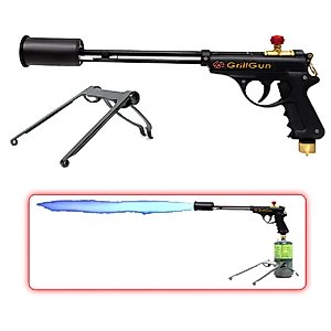 GRILLBLAZER GrillGun Basic Grill Torch & Lighter - Charcoal and Wood Starter - Professional Grilling and BBQ Handheld Blowtorch for Chefs, Men and Women Who Want to have the Best Tool for the Job