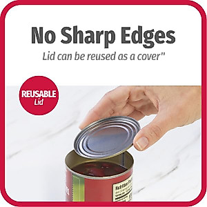 Good Cook Can Opener, Safe Cut Manual Can Opener, no Sharp Can Edges, Black