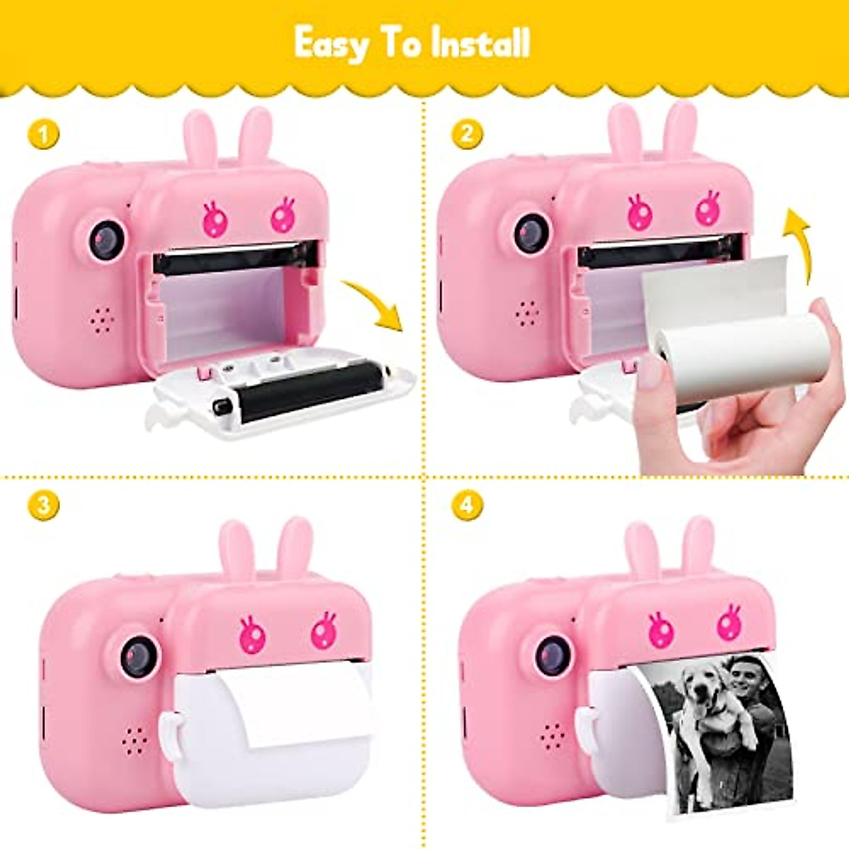 10 Rolls Camera Paper for Kidizoom Print Camera Paper Refill, 2.2x1 Inch BPA Free Kids Camera Paper Compatible with MINIBEAR/VTech/Dragon Touch Camera Refill Paper for Most Kids Instant Camera