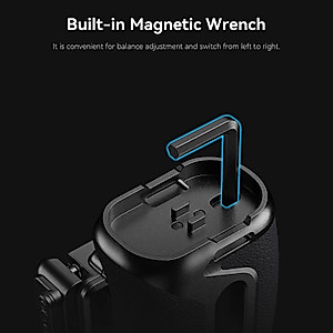 SmallRig Snap-On NATO Side Handle, Quick Lock Design, Up/Down Adjustable, Built-in Cold Shoe Mount, 1/4''-20 Thread Hole, Wrist Strap Hole - 4017