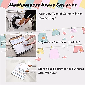 Yang Yao 3pcs 12x16in Durable Honeycomb Mesh Laundry Bags, Reusable Mesh Laundry Bags for Delicates,Small Mesh Laundry Bags with Zipper, Washing Bags for Laundry