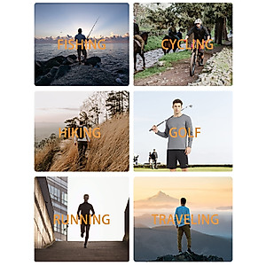 MAGCOMSEN Quick Dry Shirts for Men Long Sleeve Summer T Shirts UPF 50+ Lightweight Beach Shirts Acrive Workout UV T Shirts Azure M
