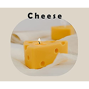 Cheese Shaped Scented Candle,120G Aroma Soy Wax Decorative Candle for Table Photo Prop Birthday Gift,Prefect for Meditation Stress Relief Mood Boosting Bath Yoga