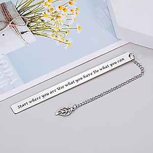 Inspirational Bookmarks Gift Metal for Women Men Christmas Birthday Bookmarks for Son Daughter Friend Stocking Stuffer Teenagers Boys Friends Coworker Student Teachers School Home Office Supplies