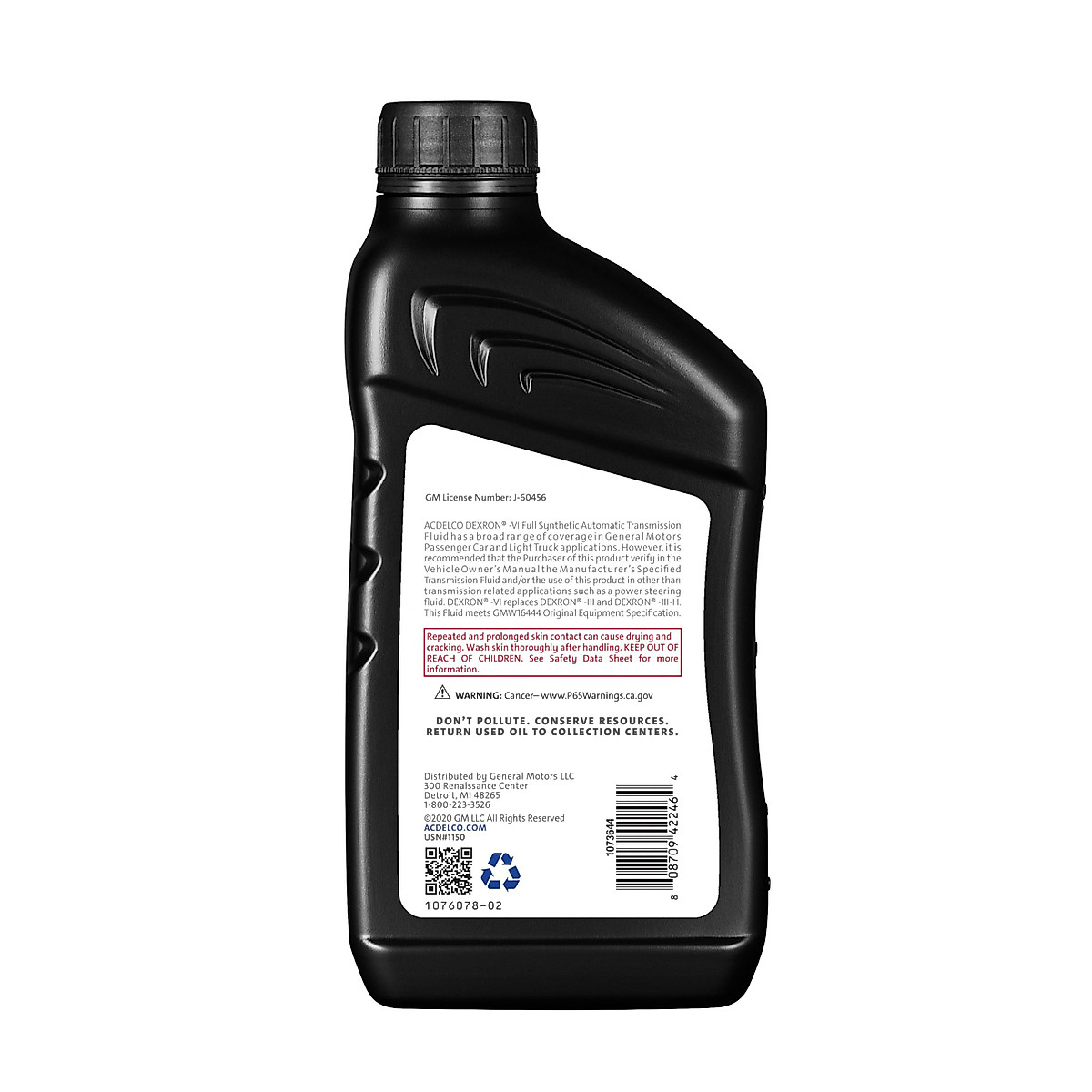 ACDelco GM Original Equipment 10-9243 (88865549) Dexron VI Full Synthetic Automatic Transmission Fluid - 1 qt