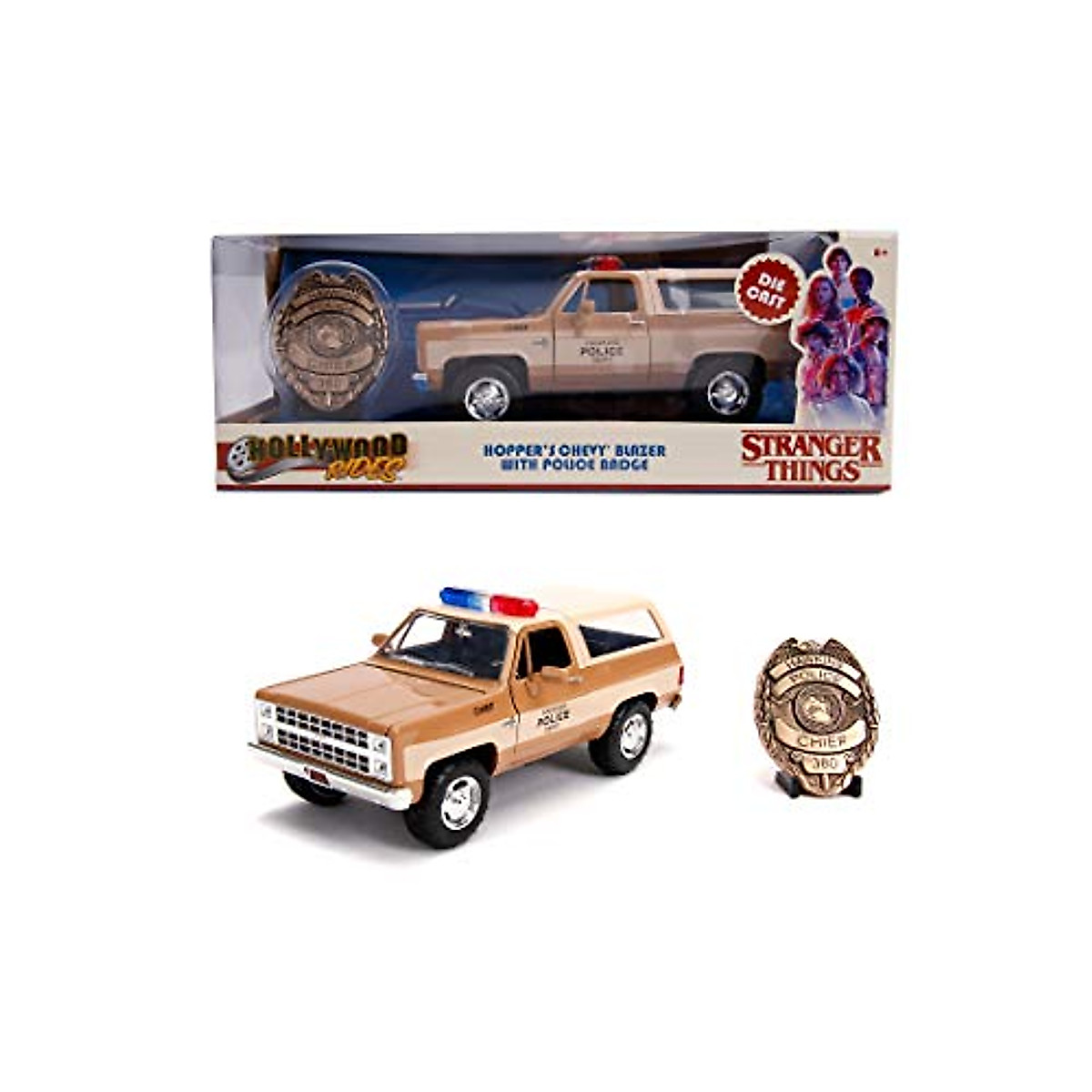 Jada Toys Stranger Things 1980 Die Cast Blazer with Badge Standard, Multi-Colored (JA31111)