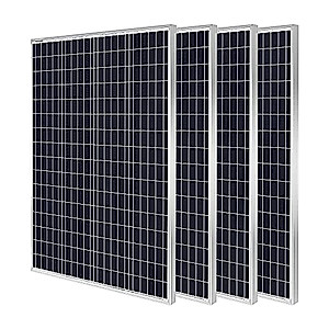 HQST 100W 12V 9BB Monocrystalline Solar Panel,Compact Size Module with Up to 23% High Efficiency,Grade A+ Cells,IP65 Waterproof for RVs,Motorhomes,Cabins,Marine,Boat,31.8 x 20.9 x 1.18 in(New Version)