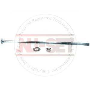 NU-Set Lock | 3/8" by 14" Steel Carriage Bolt | Zinc Plated Carriage Bolt for Corrosion Resistance | Home Improvement & Door Hardware