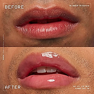 NYX PROFESSIONAL MAKEUP Fat Oil Lip Drip, Moisturizing, Shiny and Vegan Tinted Lip Gloss - Missed Call (Sheer Pink)