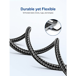 dockteck 8K DisplayPort Cable 1.4 10FT, DP to DP UHD Speed Display Port Cord, Cable Support HBR3 32.4Gbps HDCP Braided Cable for TV FreeSync G-Sync Gaming Monitor PC Laptop