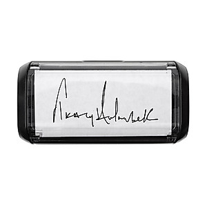 Custom Signature Stamp - Self Inking Personalized Signature Stamp | Choose Ink Color | Great for Signing Legal Documents, Checks and Other Paperwork at Home and at Work