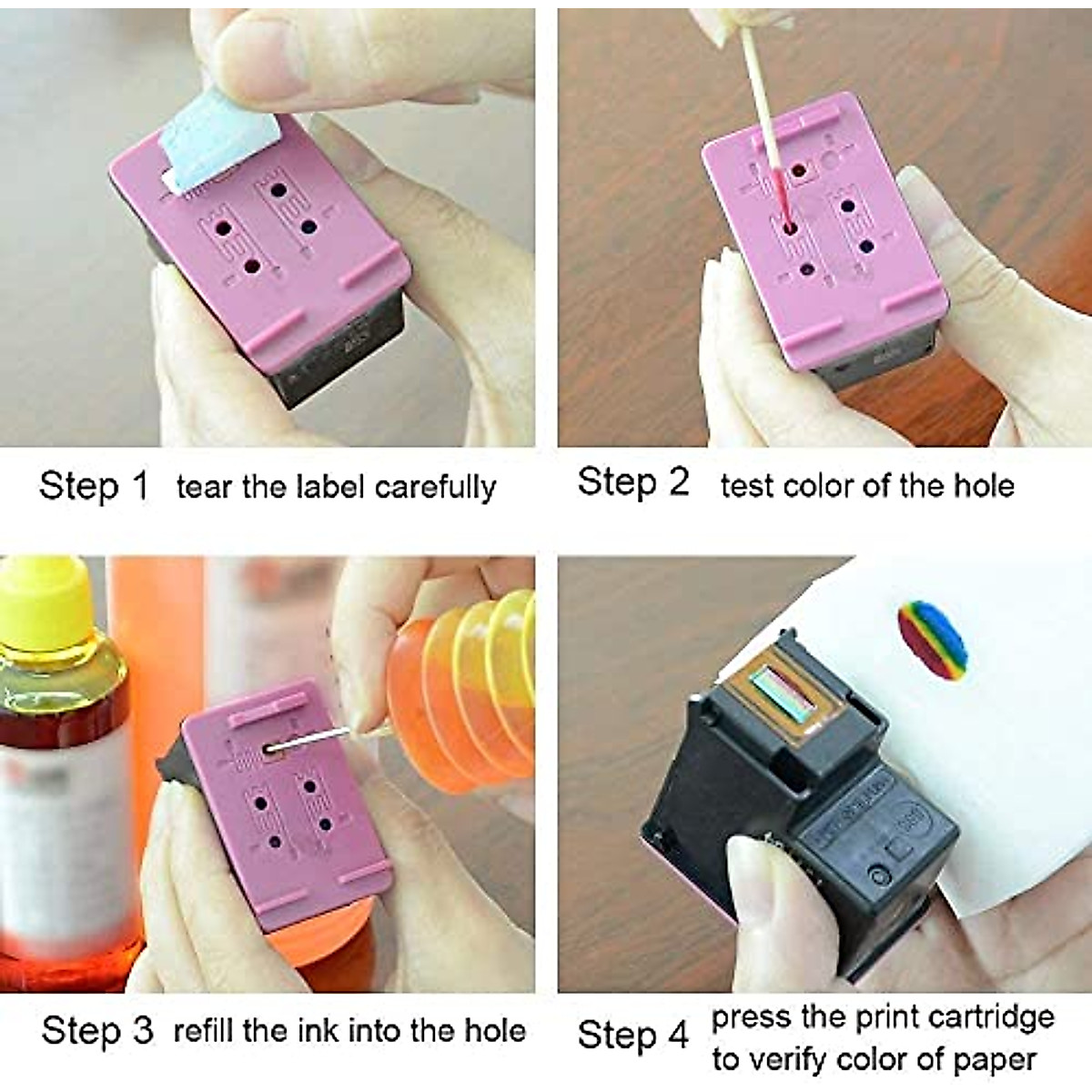 INKPRO 4x100ml Universal Refill Ink for Canon HP Brother Lexmark Dell Printers (4 Colors Set), Cyan