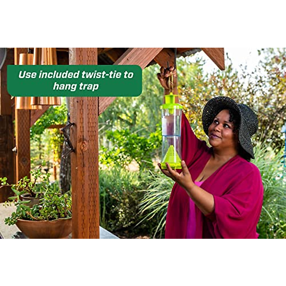 RESCUE! WHY Trap for Wasps, Hornets, & Yellowjackets – Hanging Outdoor Trap - 3 Traps