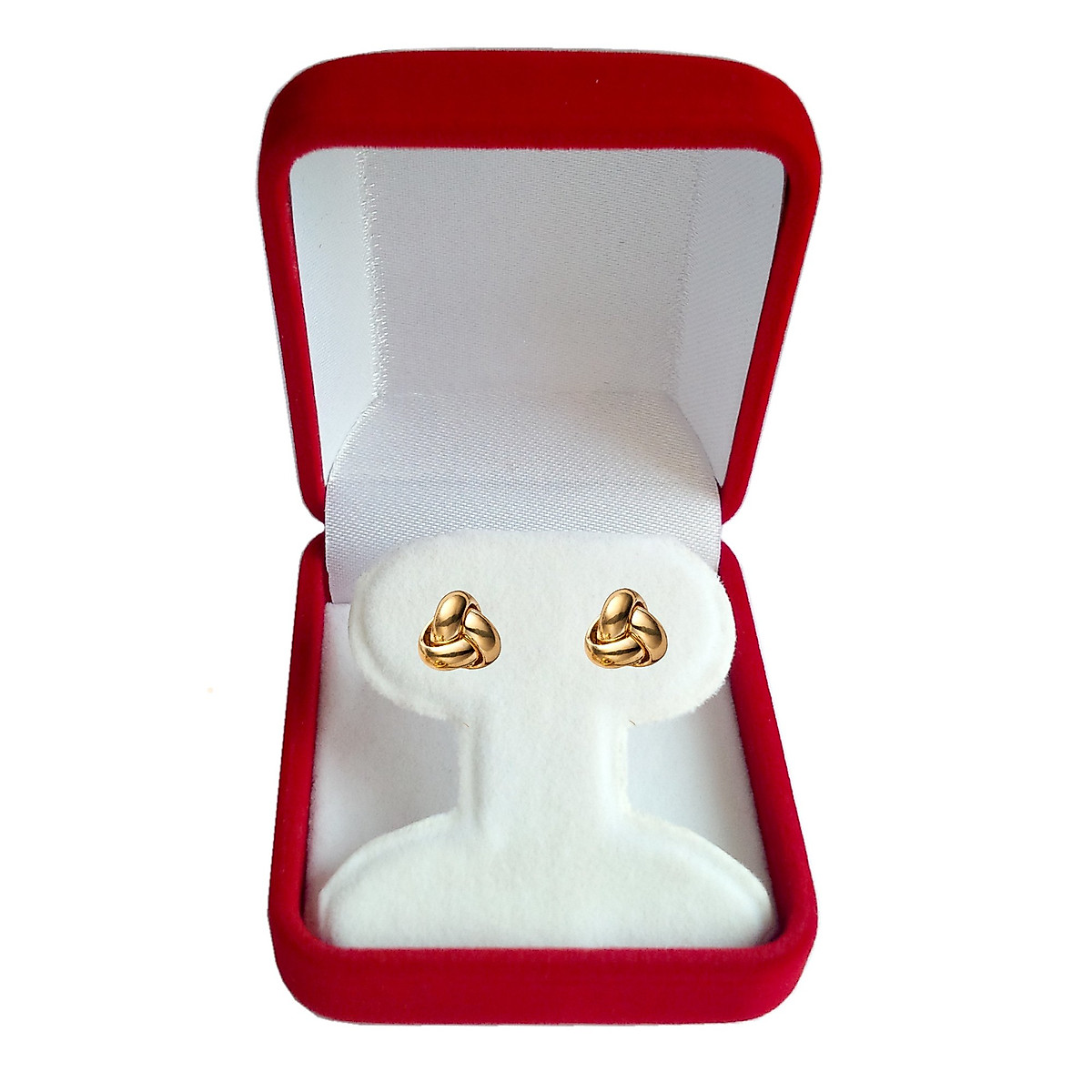 10k Yellow Gold Love Knot Post Stud Earrings, 6mm