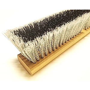 American Select Tubing Pbma24004 Heavy Duty 24" Multi-Surface Push Broom with Silver/Black Handle