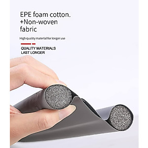 Door Draft Stopper 37 Inch Adjustable Door Bottom Stopper Dust-Proof, Draft-Proof, Water-Proof, Winter-Proof, Block Light, Block Noise (Grey)