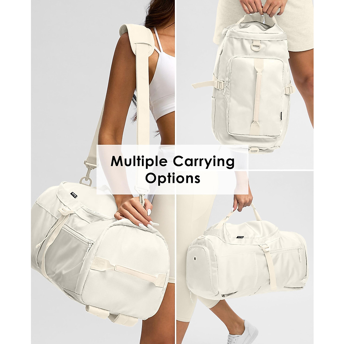 Uselike Gym Bag for Women and Men, 30L Workout Travel Backpack with Shoe Compartment, Sports Duffel Bag with Multiple Pockets