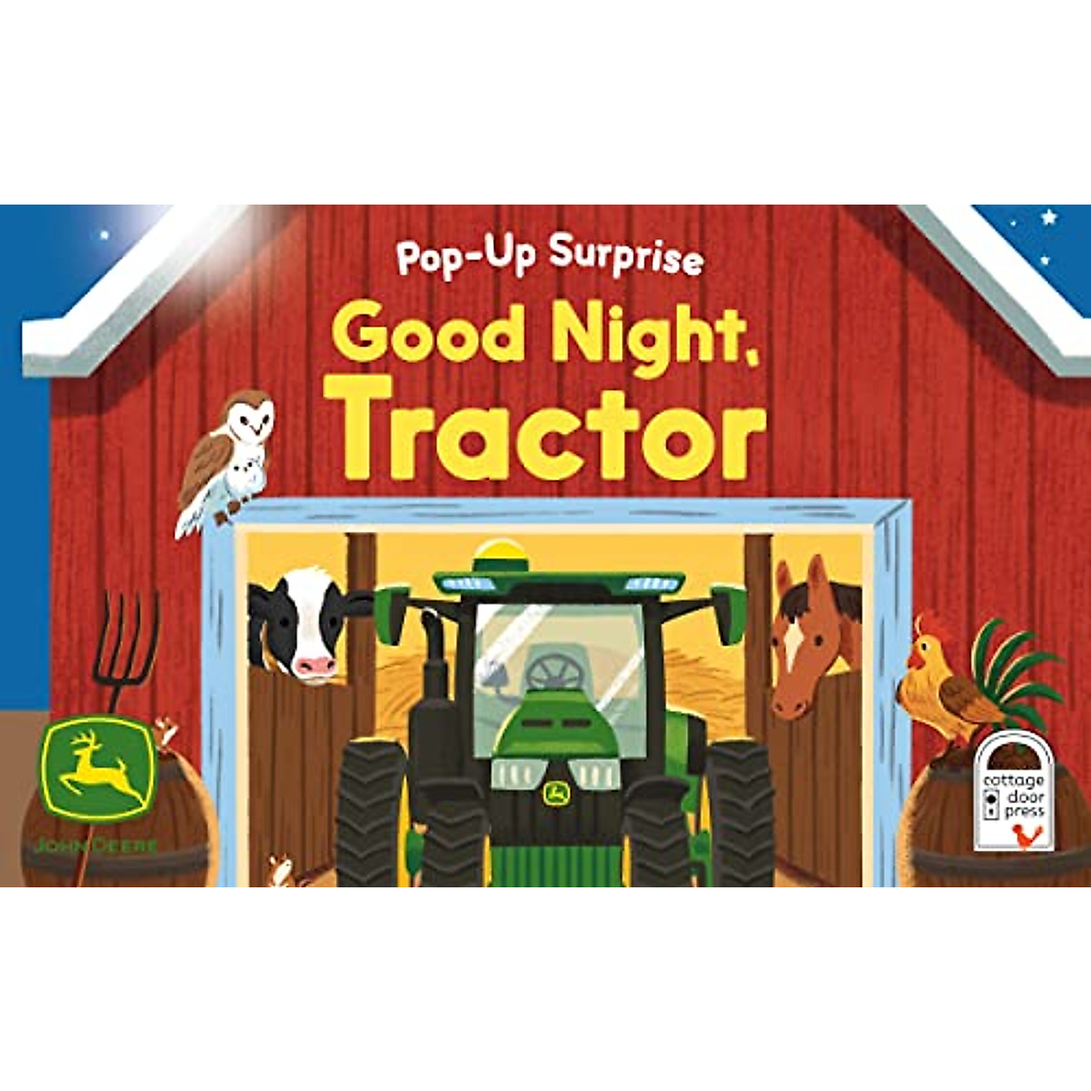 John Deere Kids Good Night Tractor on the Farm: Deluxe Lift-a-Flap & Pop-Up Surprise Board Book, Ages 2-6