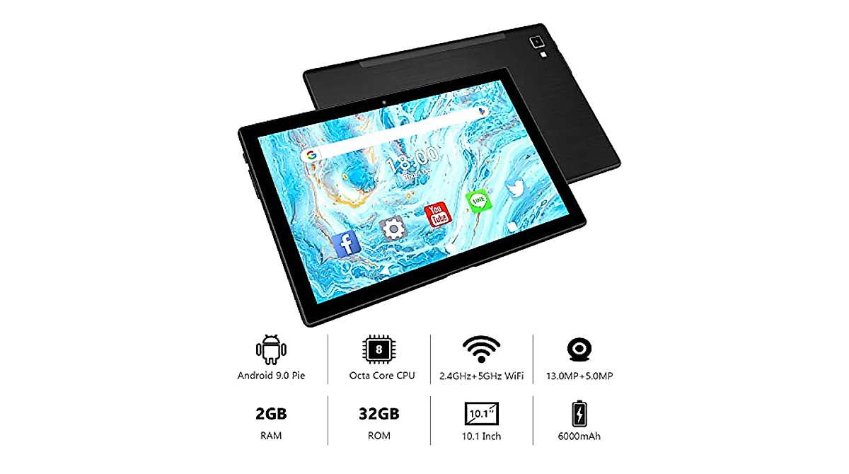 Justethan 10-Inch Android Tablet | Octa-Core & 32GB Storage