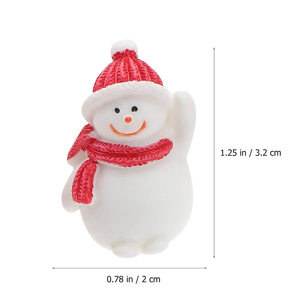 NOLITOY Micro Winter Landscape Ornaments Mini Resin Snowman Statue 4pcs Dollhouse Garden Fairy Yard Sculpture Decoration Random Style