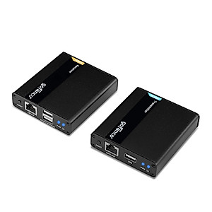 gofanco USB KVM and HDMI Over CAT6 / CAT7 Extender – 230ft Extension, 1080p HDMI Video, 2X USB Keyboard/Mouse, Near Zero Latency, HDMI Loopout, Lightning/Surge/ESD Protection (KVMHDExt70)