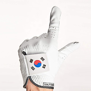 GOLFSKIN Golf Gloves for Women Korean Flag Design (Large)