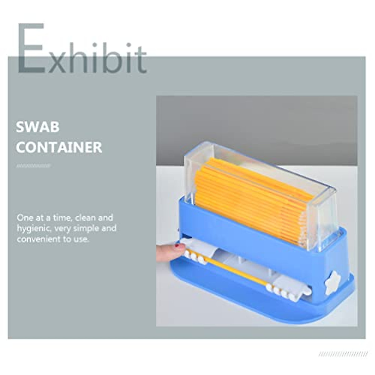 Beaupretty Cotton Swabs Holder Cotton Swab Dispenser Automatic Cotton Swab Storage Box Organizer Container Case for Salon Home