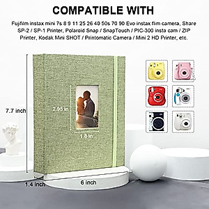 Vienrose Mini Polaroid Photo Album Book 208 Pocket 2x3 Inch Pictures for Fujifilm Instax Mini 7s 8 9 11 25 26 40 50s 90 Evo Z2300 Instant Camera, Polaroid Snap Green 1 Pack