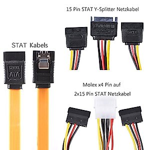 UCEC SSD Mounting Bracket kit 2.5 to 3.5 Hard Drive Adapter (SATA Data Cables and Power Cables Included) (2 x Bracket Conversion Frame)