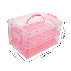 LALAFINA Box cake packing box cupcake holder with lid cake container holder cupcake carrier with lid egg trays carrier cake carrier holder tart carrier Dessert table bakeware plastic
