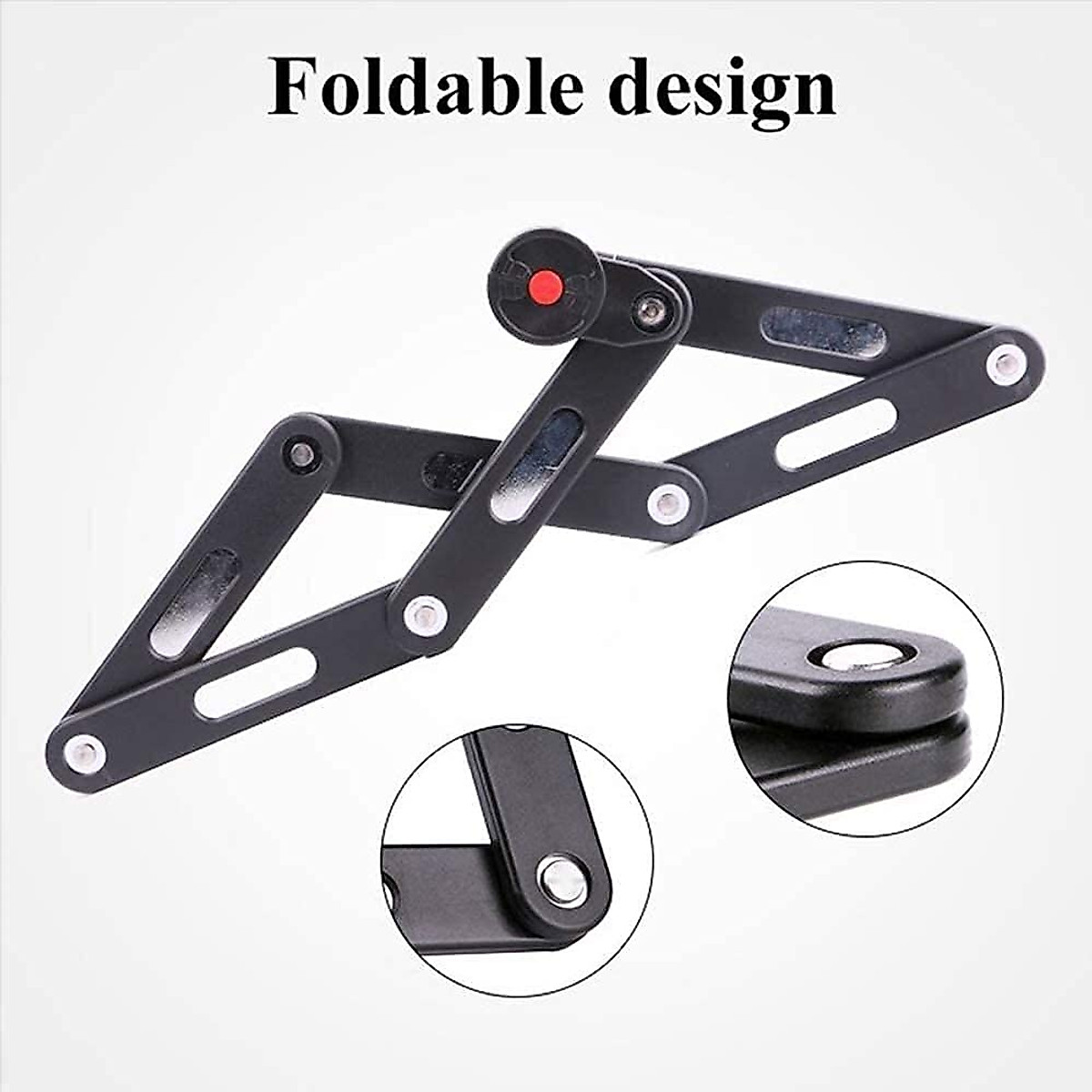 Bike Lock, Six-Section Folding Lock, Safety MTB Folding Bike Lock Professional Anti-Theft Alloy Steel Foldable Bicycle Lock(Color:Blue)