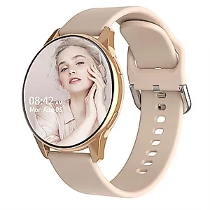 Yaahoony Smart Watch for Women, 1.24 inch Touch Screen Smartwatch DIY Watch Face Waterproof Fitness Tracker with Heart Rate, SpO2 and Sleep Monitor-Call Receive/Dial Watch Compatible with iOS/Android