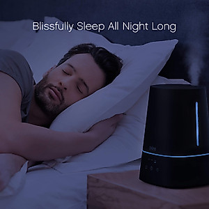 Pure Enrichment HUME Max - Easy Top Fill Ultrasonic Cool Mist Humidifier, 3.7 L (1 Gallon) Tank, 3 Mist Settings + Auto Shut-Off Timer - Ideal for Large Bedrooms, Baby Nurseries and Offices (Black)