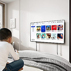 HOME VISION Fixed TV Wall Mount, Low Profile TV Mount for Most 32-75 inch TVs, TV Wall Mount Bracket Max VESA 600X400mm Up to 165lbs Fits 16”-18”-24” Wood Studs, Quick Release Lock