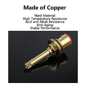 76mm/3inch DN15 Brass Ceramic Stem Ceramic Disc Cartridge Faucet Valve Cartridge Replacement Faucet Repair Replacement Parts for Bathroom Kitchen Tap Sink Faucet (Random color)