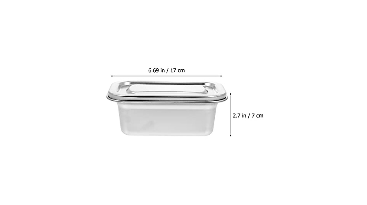 Hemoton Reusable Ice Cream Storage Containers with Lids Stainless Steel ...