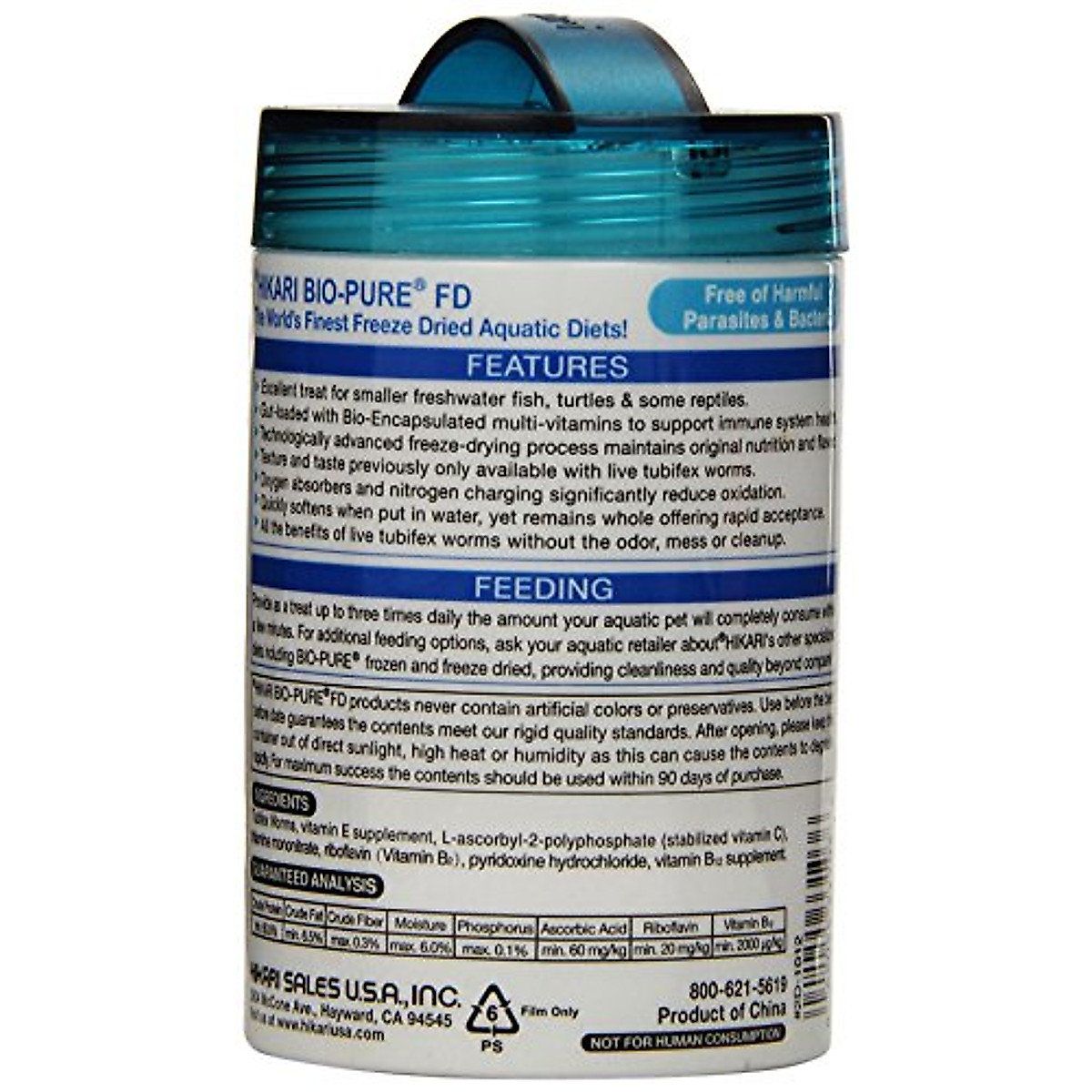 Hikari Bio-Pure Freeze Dried Tubifex Worms for Pets, 0.78-Ounce