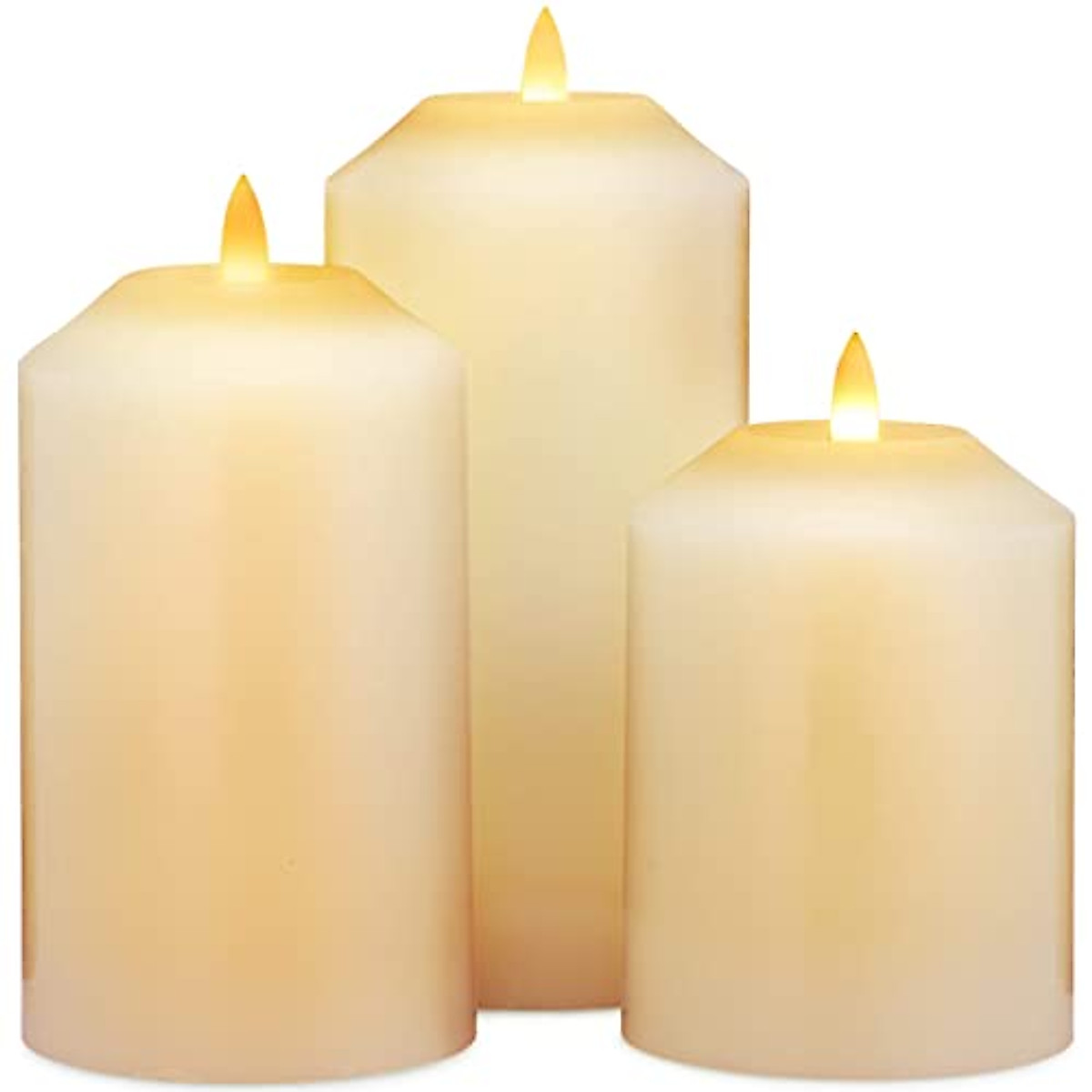 LED Lytes Flameless Candles with Timer, LED Candles, Battery Operated Candles Set of 3 Decorative Homr Decor Candle