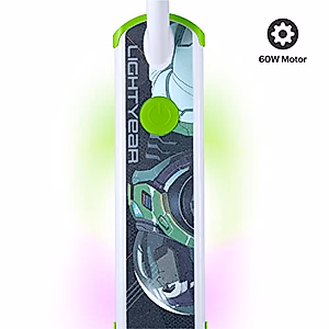 Jetson Disney Buzz Lightyear Kids' Electric Scooter, 7 Miles Per Hour, 4 Miles Max Range, 60-Watt Motor, Light-Up Deck, Height-Adjustable Handlebar, Ages 8+, JBUZZ-ELE